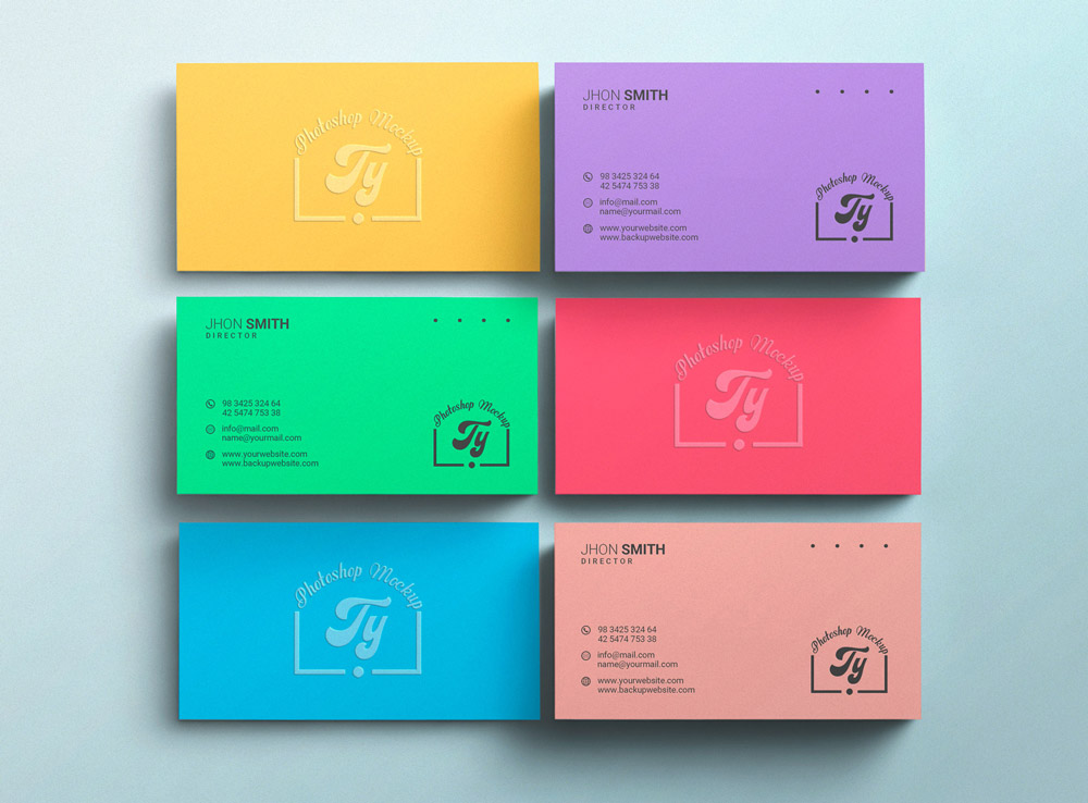 Free Brand Identity Business Card Mockup PSD | Mockupful